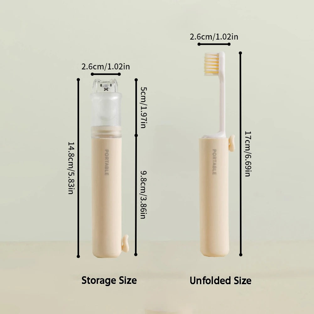 Mini travel toothbrush and toothpaste set – xeemartpk