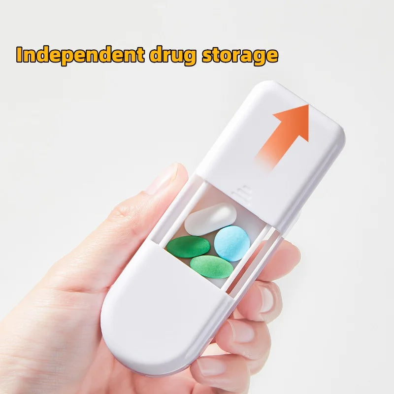 Mini Drug Tablet Medicine Dustproof Divider Organizer Crusher Pill Box ...